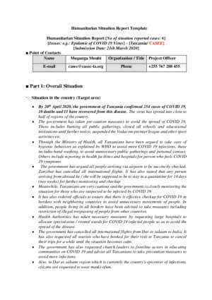 CFK COVID19 Sitrep_Tanzania(CASSE)_2020.04.22_.pdf - ChildFund Alliance