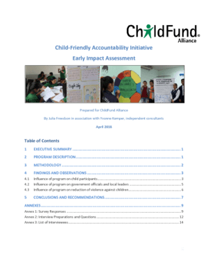 Child-friendly Accountability Initiative Impact Assessment, April 2018 ...