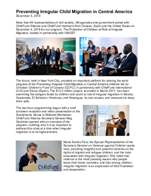 Event: Preventing Irregular Child Migration in Central America ...