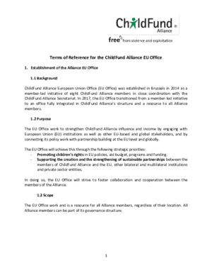 EUO Terms of Reference - ChildFund Alliance