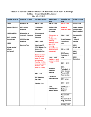 Schedule at a Glance 5 April Version.pdf - ChildFund Alliance