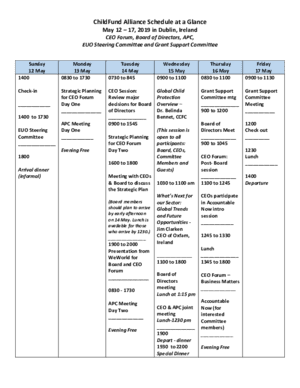 Schedule at a Glance 7 May Version.pdf - ChildFund Alliance