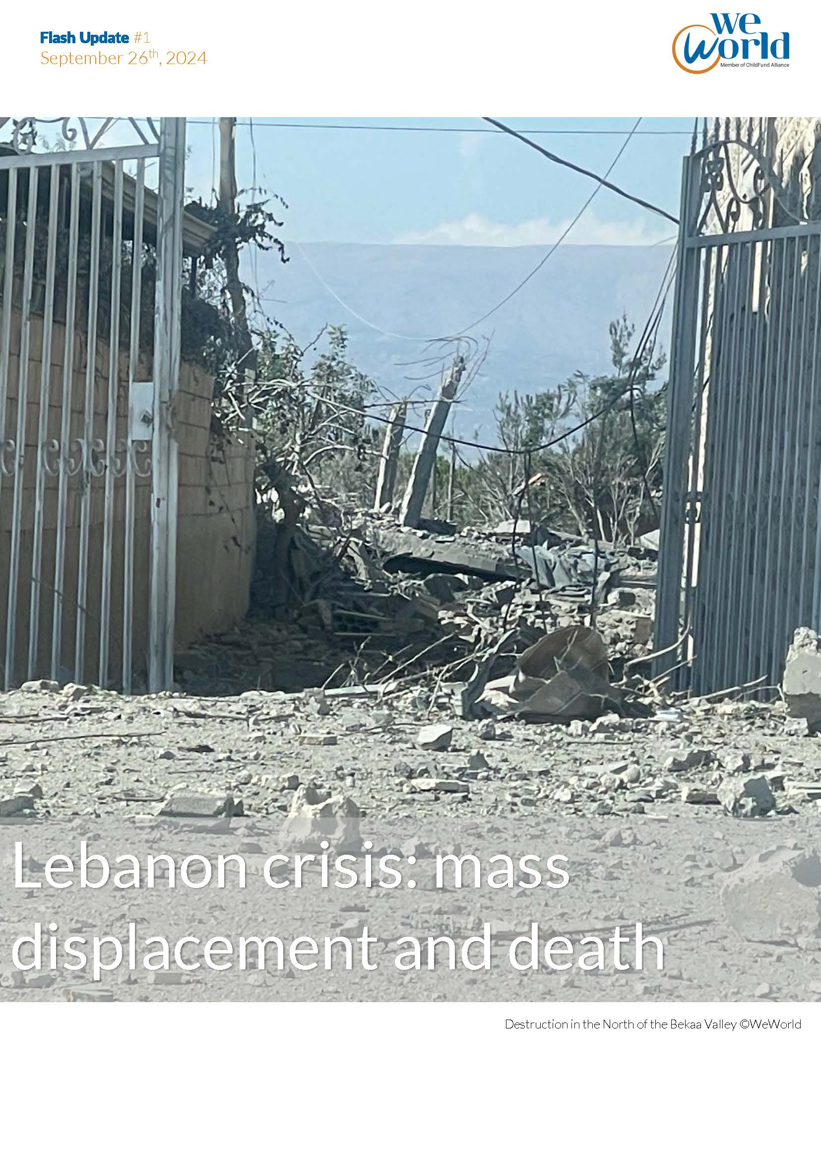 Flash Update: Lebanon crisis - ChildFund Alliance
